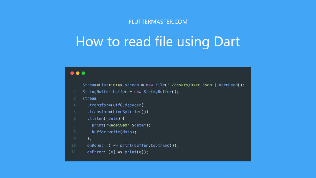 How To Read File Using Dart • Fluttermaster