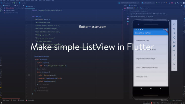 Make Simple Listview In Flutter • Fluttermaster
